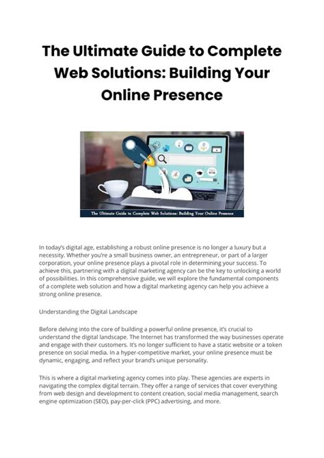 Ppt The Ultimate Guide To Complete Web Solutions Building Your Online Presence Powerpoint
