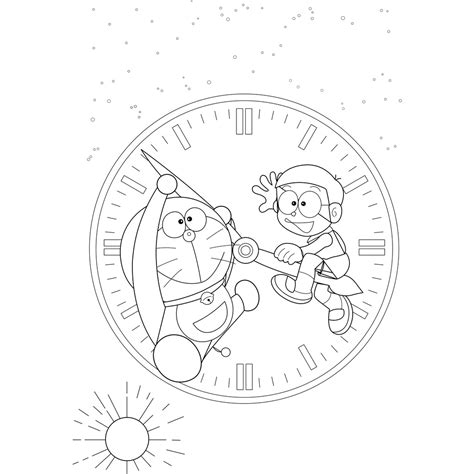 Jual Gambar Sketsa Mewarnai ~ Doraemon Seketsa Lukis Drawing Sketch Menggambar A4 Bukan