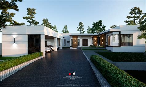 Final งานออกแบบอาคารพักอาศัย 1 ชั้น Modern Style อีกหนึ่งผลงานของบริษัทจ้า Mission Complete