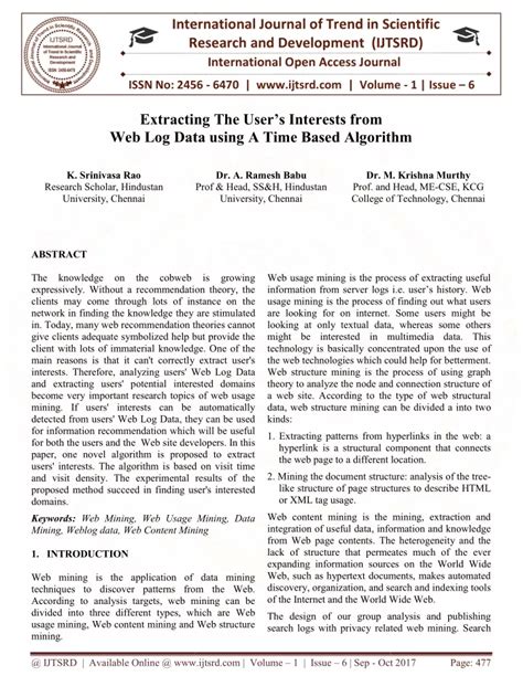 Ppt Extracting The Users Interests From Web Log Data Using A Time