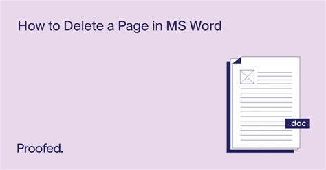 How To Delete A Page In MS Word Proofed S Writing Tips