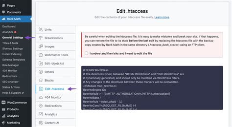 How To Edit Your Htaccess File Using Rank Math Rank Math