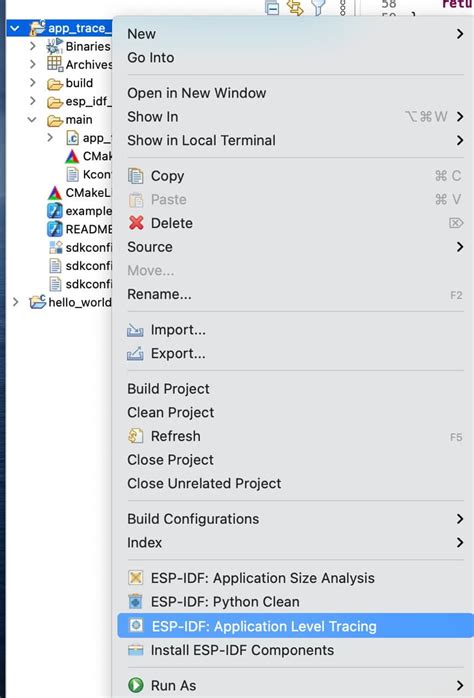 Application Level Tracing — Espressif Ide Latest Documentation