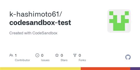 github k hashimoto61 codesandbox test created with codesandbox