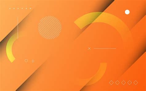 Premium Vector Minimal Abstract Orange Gradient Color Dynamic Composition Elements Geometric