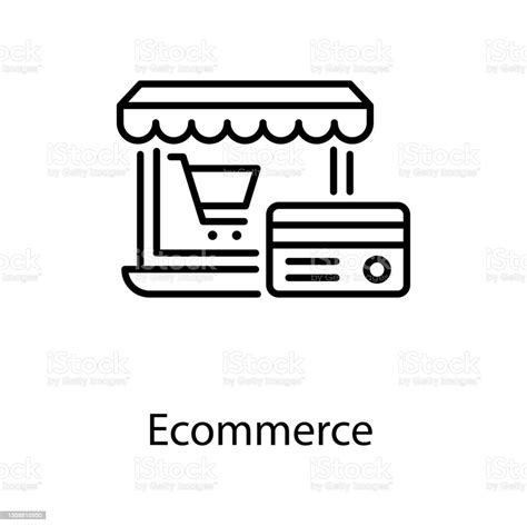 전자 상거래 벡터 개요 아이콘 디자인 그림입니다 흰색 배경 Eps 10 파일의 활동 기호 가방에 대한 스톡 벡터 아트 및 기타 이미지 가방 고객 구매 Istock