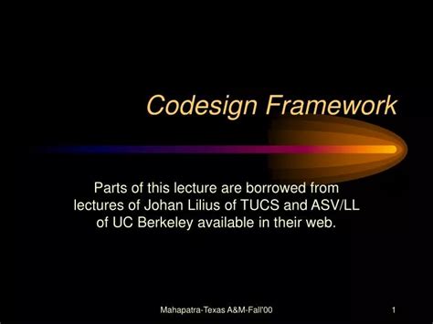 Ppt Codesign Framework Powerpoint Presentation Free Download Id