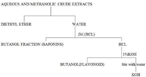 Schematic Chart For The Fractionation Of Flavonoids And Saponins By 15