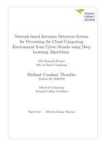 Network Based Intrusion Detection System For Preventing The Cloud Computing Environment From