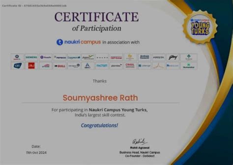 Soumyashree Rath On Linkedin Naukricampusyoungturks Skillcontest