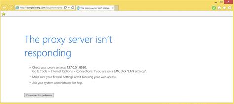 Browser Cannot Connect To The Internet Through Proxy Server In Windows System Super User