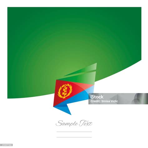 새로운 추상 에리트레아 플래그 종이 접기 녹색 배경 벡터 0명에 대한 스톡 벡터 아트 및 기타 이미지 0명 3차원 형태 공휴일 Istock