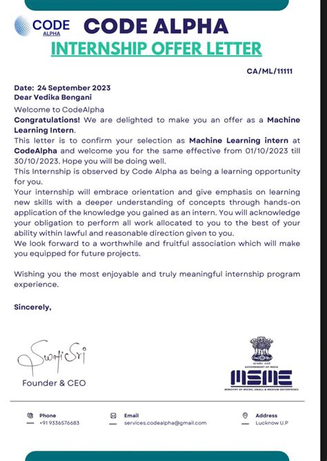 Vedika Bengani On Linkedin Codealpha Internship Machinelearning