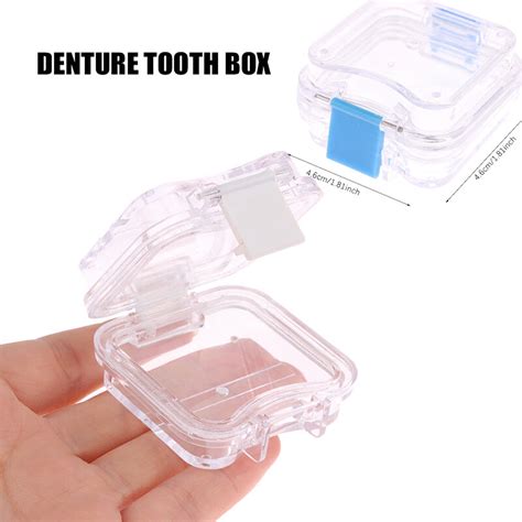 1 قطعة البلاستيك أسنان صندوق الأسنان مع فيلم الحليب الأسنان صندوق تخزين