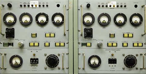 Old Nike Missile Control Panel with Dials and Lights Stock Photo ...