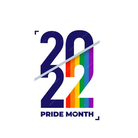 무지개 마음으로 로고 Lgbtq 2022 프라이드 월 프라이드 월 지원의 상징 Lgbtq 프라이드를 나타내는 2022 로고 프라이드 플래그 흰색 배경에 고립 된 벡터