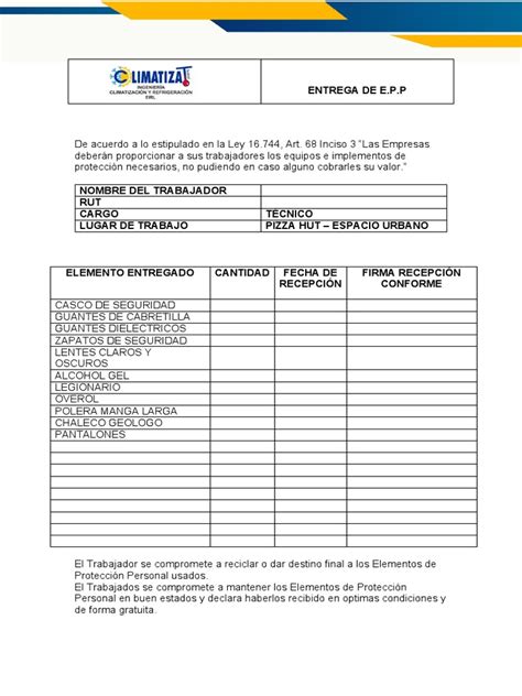 Entrega De Epp A Legionario Pdf Hogar Jardinería Y Bricolaje