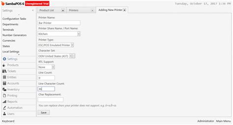 SambaPOS V Quick Setup SambaPOS Knowledgebase