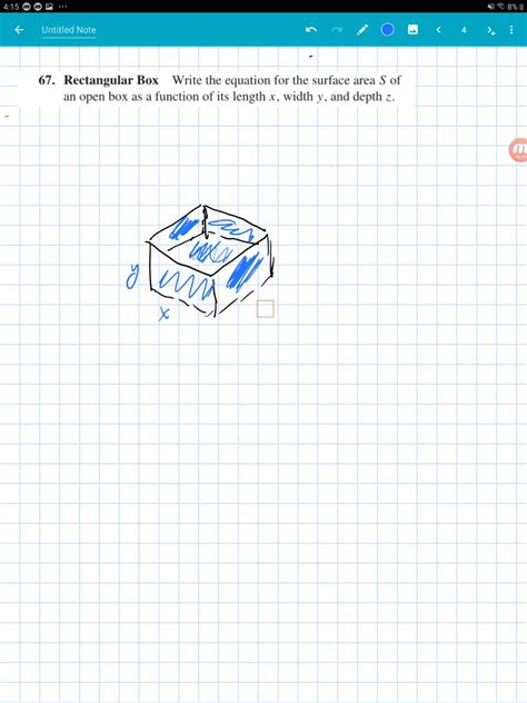 SOLVED Consider A Closed Rectangular Box With A Square Base With Side X And Height Y Find An