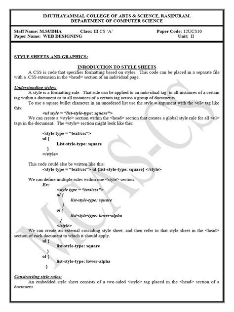 Unit Ii Pdf Typefaces Html Element