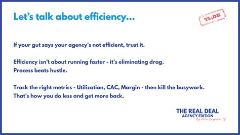 Efficiency Is The Art Of Doing Less And Getting More