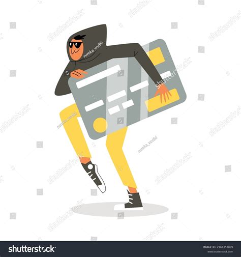 Hacker Cybercriminal Steals Personal Data Vector Stock Vector Royalty