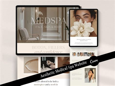 Luxurious Medical Spa Website Template Aesthetic Services Editable