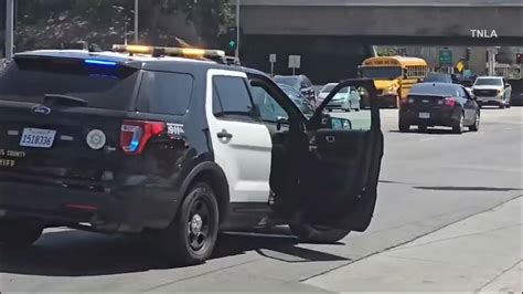 Lasd Unit Crashes During Pursuit Youtube