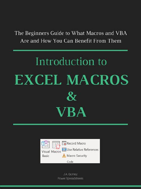 01 Introduction To Excel Macros And Vba Ja Gomez Pdf Microsoft