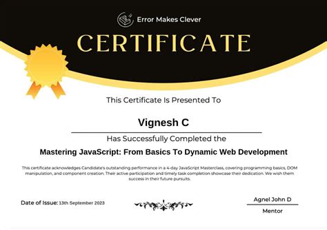 Completed Javascript Class At Error Makes Clever Vignesh C Posted On The Topic Linkedin