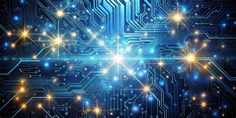 Abstract Digital Circuitry Illuminated Pathways Of Data Transmission And Processing Generative