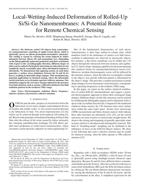 Pdf Local Wetting Induced Deformation Of Rolled Up Sisi Ge