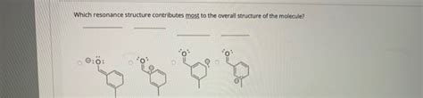 Solved Which Resonance Structure Contributes Most To The Chegg