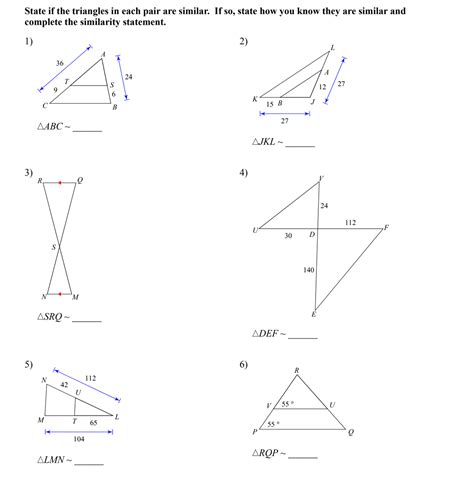 answered state if the triangles in each pair are… bartleby