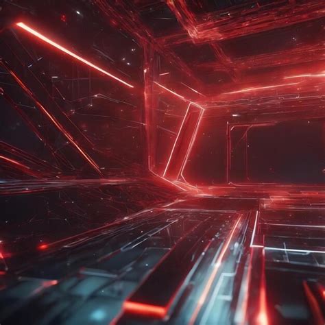 Premium Photo Abstract Red Geometrical Background Connection