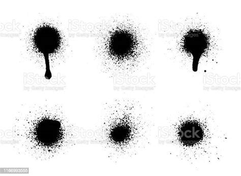 다양 한 스프레이 페인트 낙서 장식 튀김 흰색 배경에 설정된 벡터 스플랫 스프레이 페인트에 대한 스톡 벡터 아트 및 기타 이미지 스프레이 페인트 점박이 그래피티