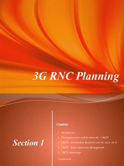 3g Rnc Planning Section 1 Pdf 3 G Computer Network