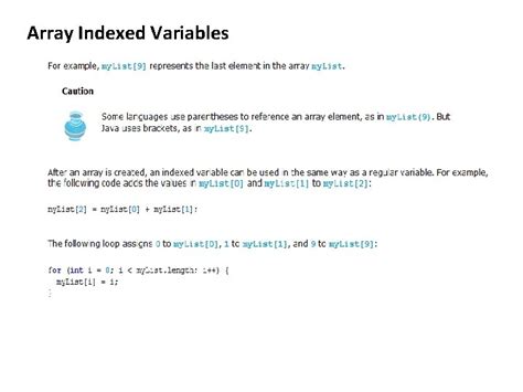Arrays Java Programming Nick Diaz Array Basics An