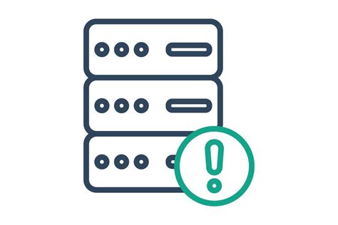 Server Error Icon Server With Exclamation Mark Icon Related To
