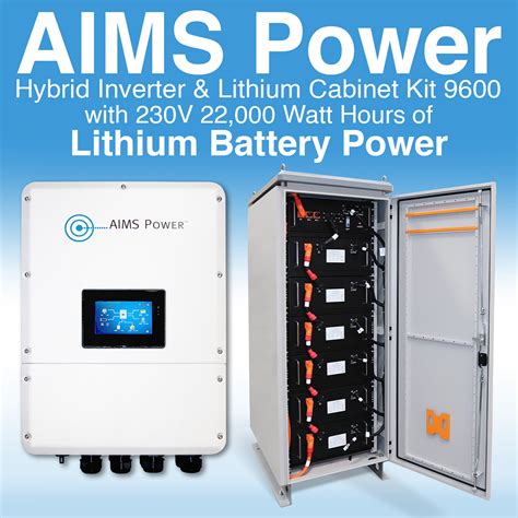 Kit Hybrid Inverter And Lithium Battery Cabinet 96 Kw 22114 Watt