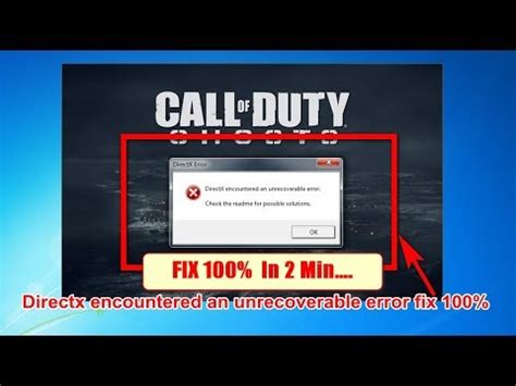 Directx Encountered An Unrecoverable Error Fix Technical Palash Youtube