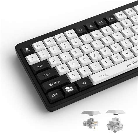 Amazon.com: XVX Low Profile Keycaps, PBT Dye Sub Keycaps, Ghost Theme ...
