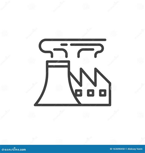 Refinery Factory Pipes Line Icon Stock Vector Illustration Of Design Simple 163698458