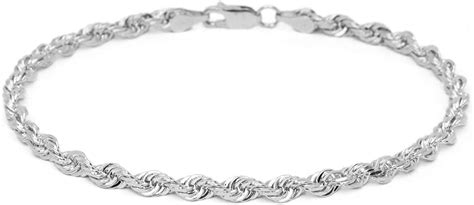 Pori Jewelers 14k Gold 4mm Diamond Cut Rope Chain Bracelet Sizes 7 8