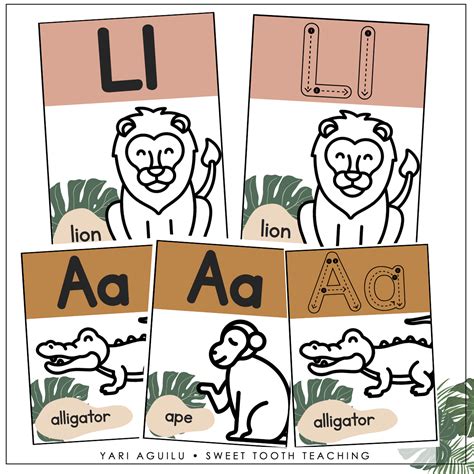 Alphabet Posters Jungle Educational Images Picstank
