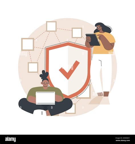 Decentralized Application Abstract Concept Vector Illustration Digital Application Blockchain