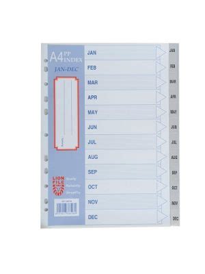 CBE 906 10 PP 10 Colour Index Divider A4 KK Officepoint