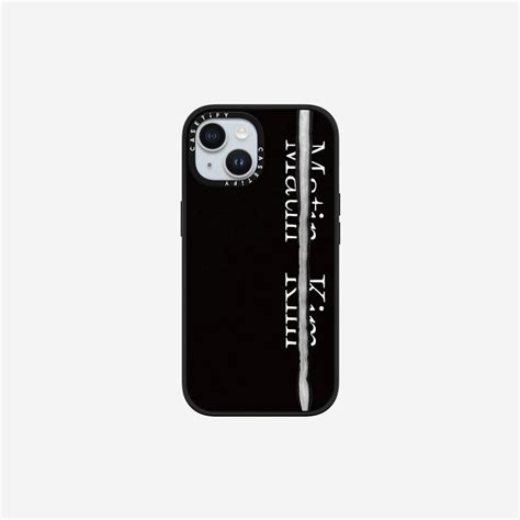 케이스티파이 X 마뗑킴 아이폰 블랙 로고 맥세이프 임팩트 케이스 매트 블랙 Casetify Kream