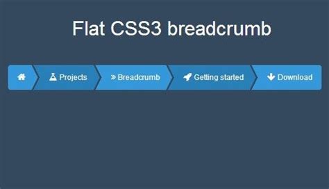 Creating A Flat Style Breadcrumb With Pure Css3 365 Web Resources