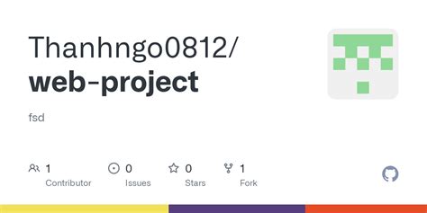 GitHub Thanhngo Web Project Fsd